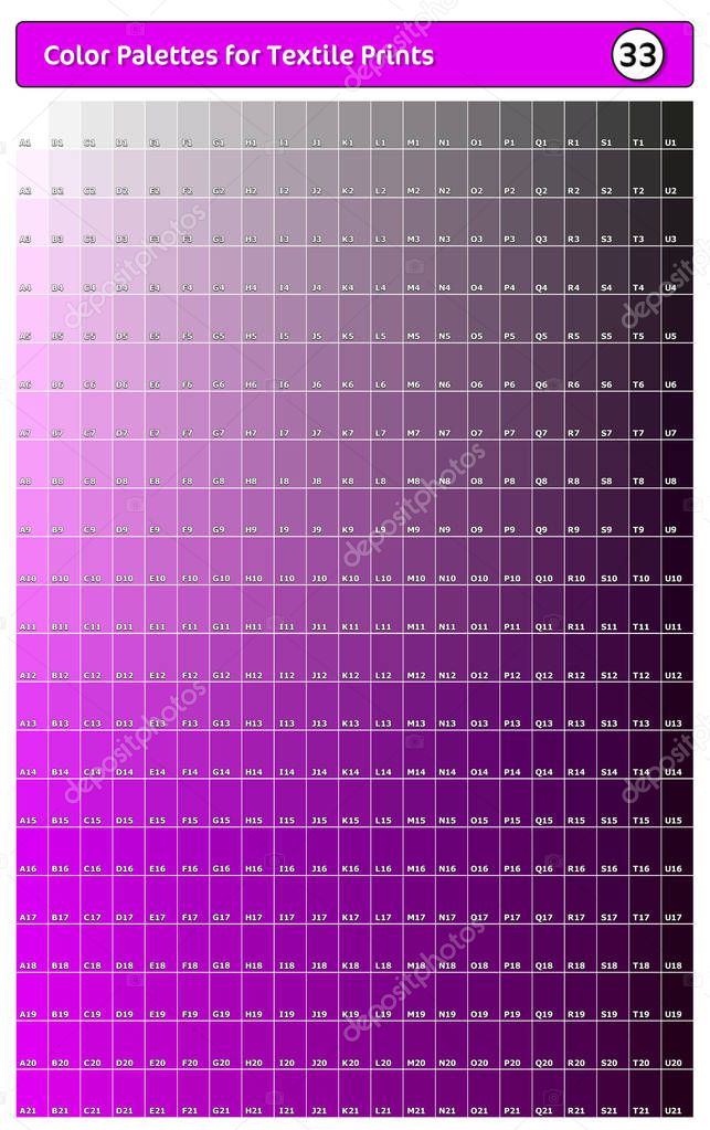 Paleta de colores para estampados textiles - 33. Guía de colores de ...