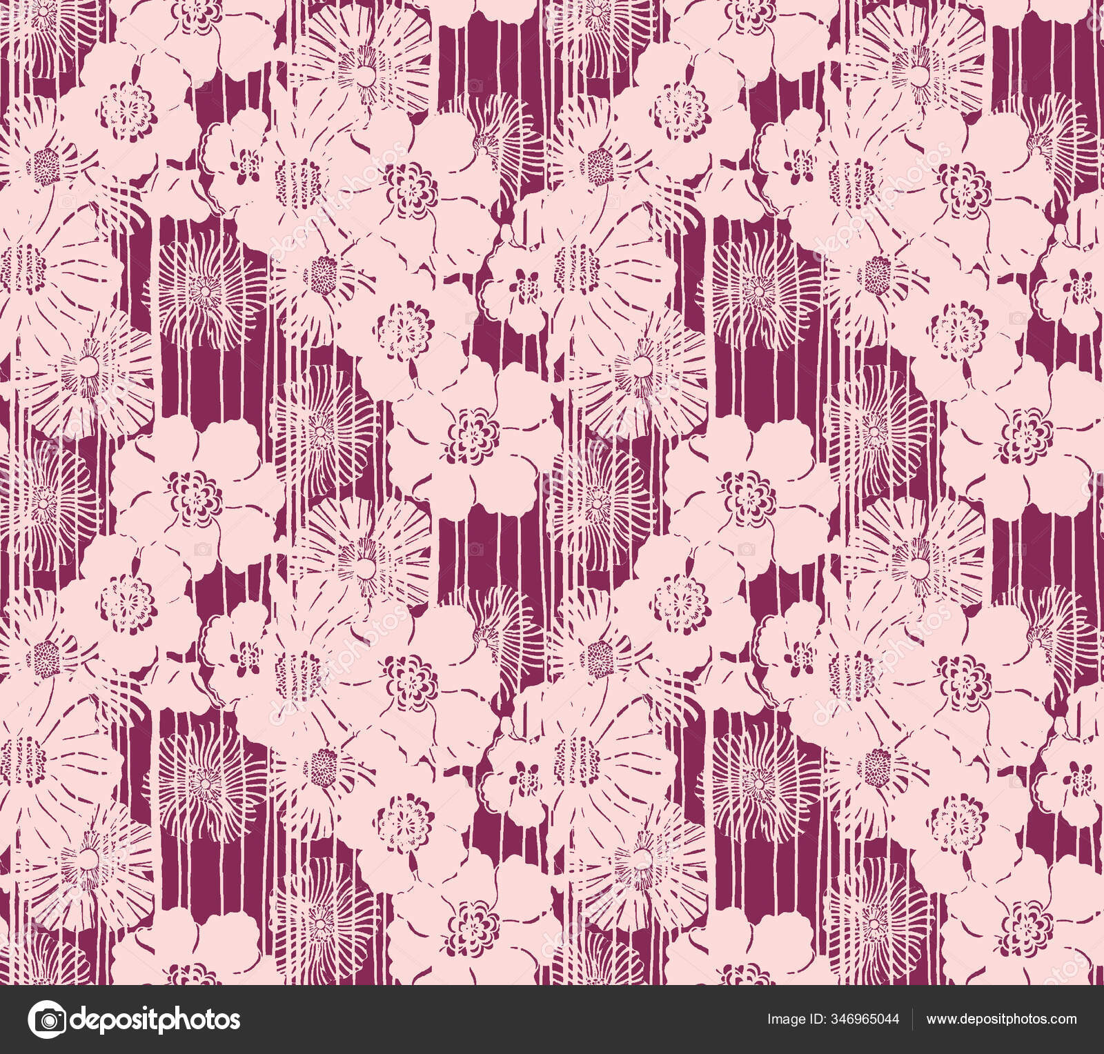 Flowers Pattern Texture Lines Dark Background Textile Pattern Fashion ...