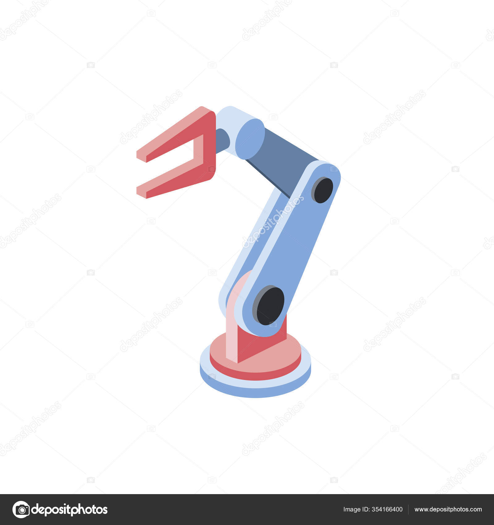 Industrial Robot Vector Isometric Color Web Icon New Flat Style Stock ...