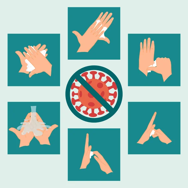 Higiene personal, prevención de enfermedades e infografía educativa sanitaria: cómo lavarse las ...