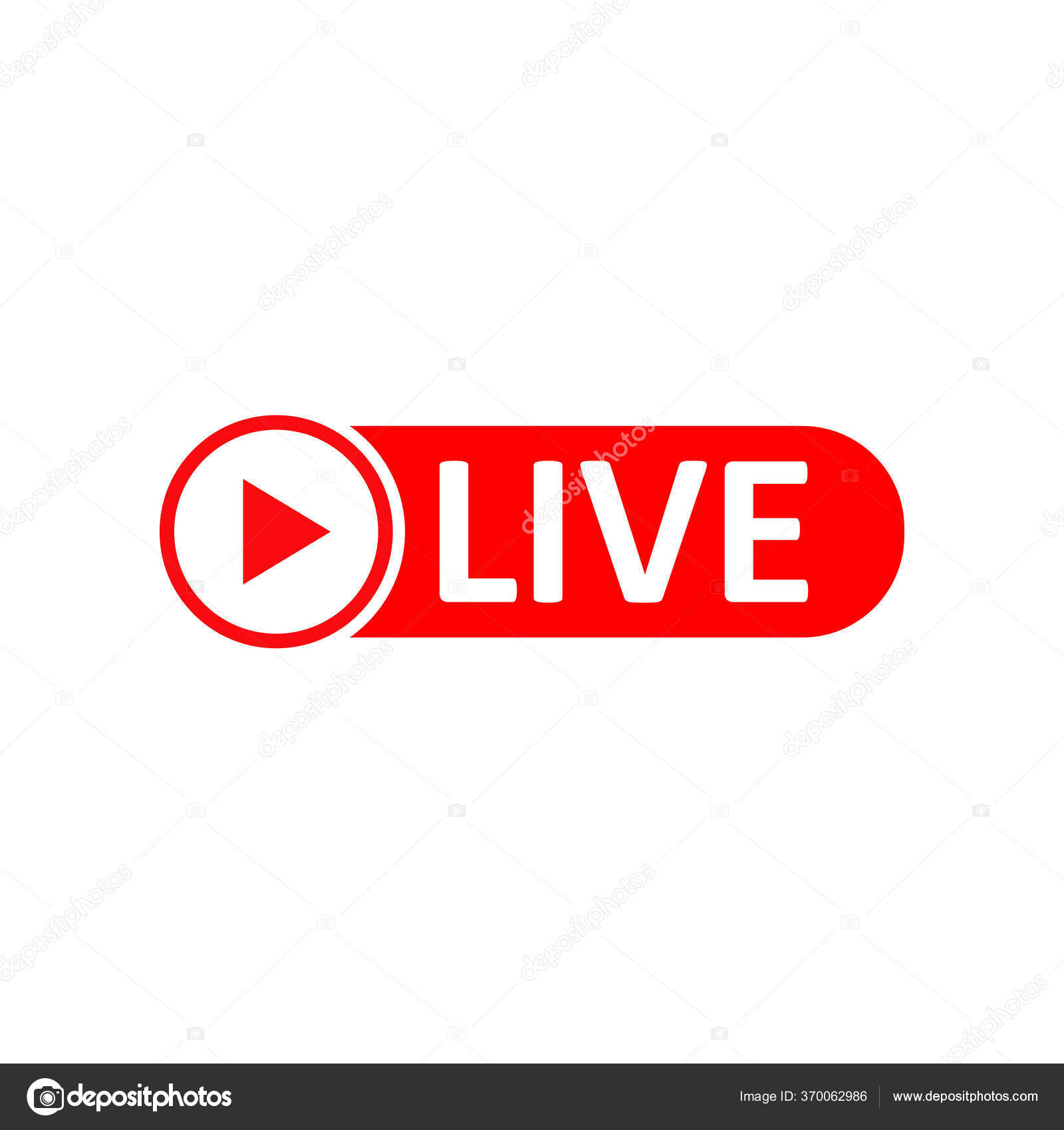 Live Stream Sign Red Symbol Button Live Streaming Broadcasting Online ...