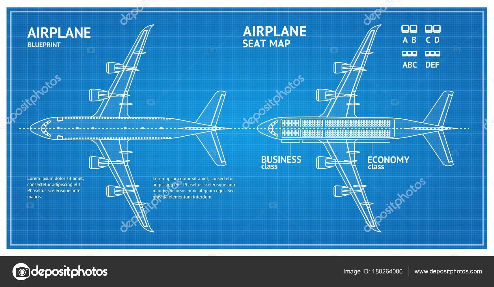 Airplane Top View Seats