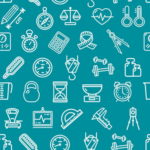 Measurement Signs Seamless Pattern Background on a White. Vector Stock ...