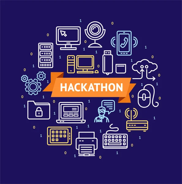 ᐈ Hackathon poster template stock illustrations, Royalty Free hackathon ...