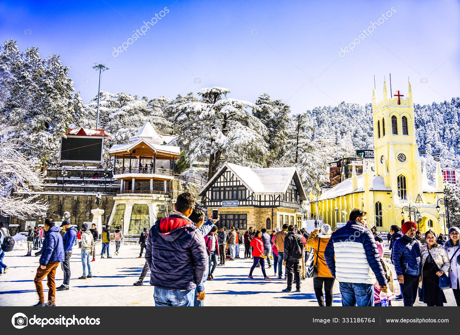 Mall Road is the main street in Shimla, the capital city of Himachal ...