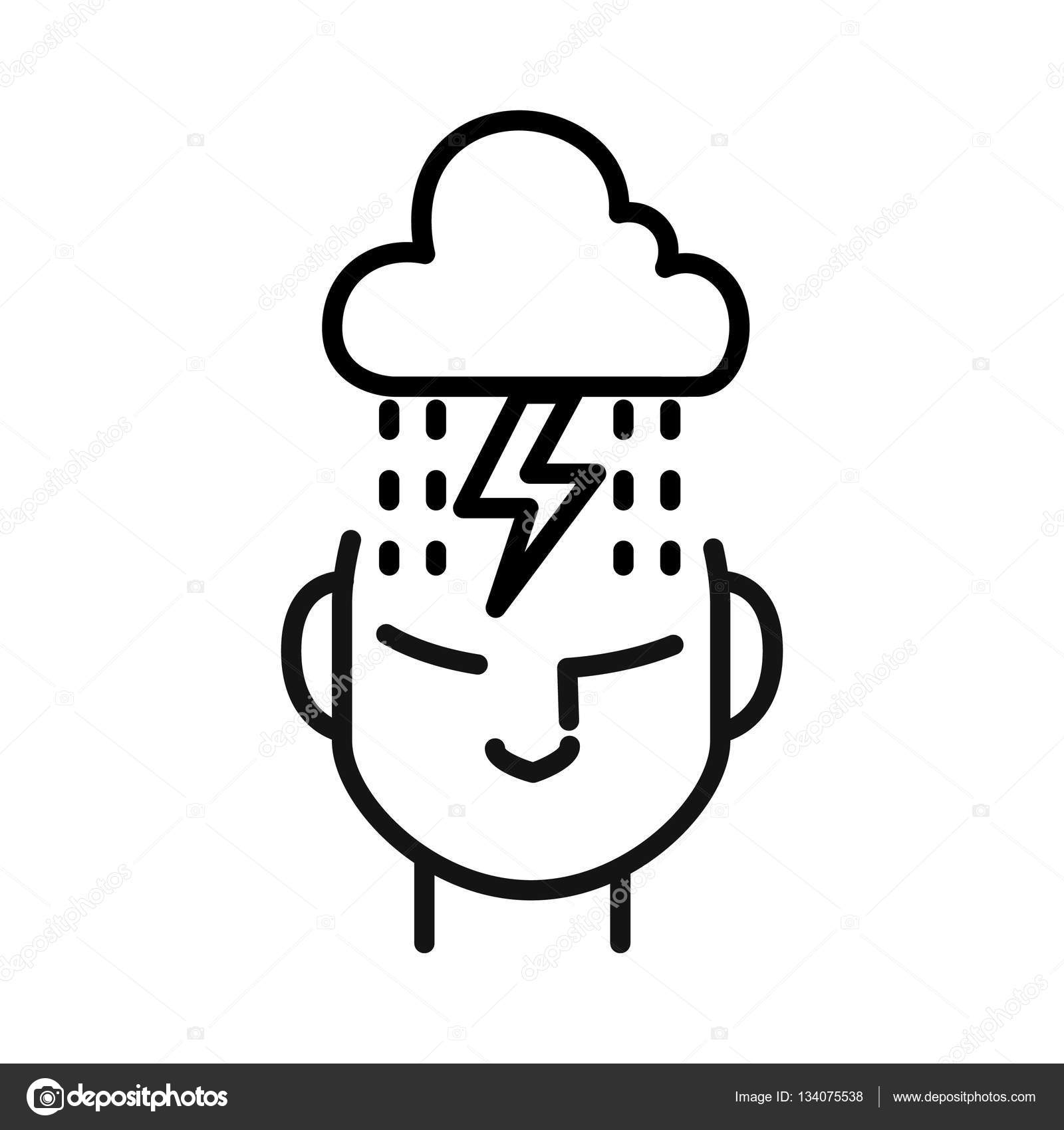 Sadness and sorrow illustration design Stock Vector Image by ...