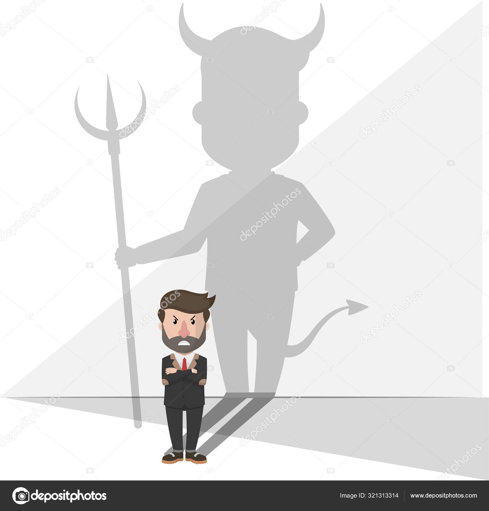 Evil Businessman Devil Shadow Design Stock Vector by ©indomercy2012 ...