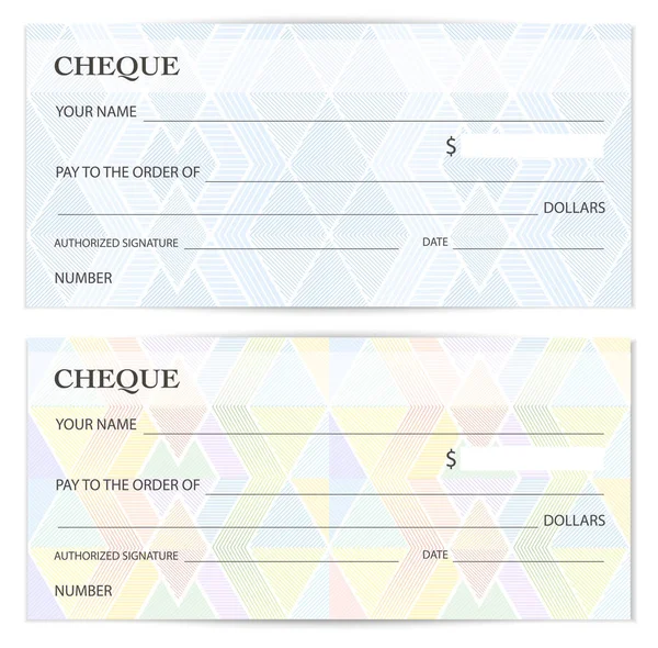 Check Cheque Cheque Book Template Guilloche Pattern Abstract Line ...