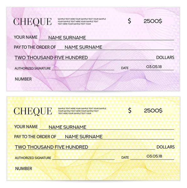 Cheque book design Vector Art Stock Images | Depositphotos
