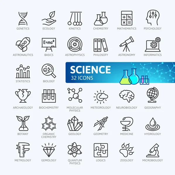 Science Scientific Activityelements Minimal Thin Line Web Icon Set ...