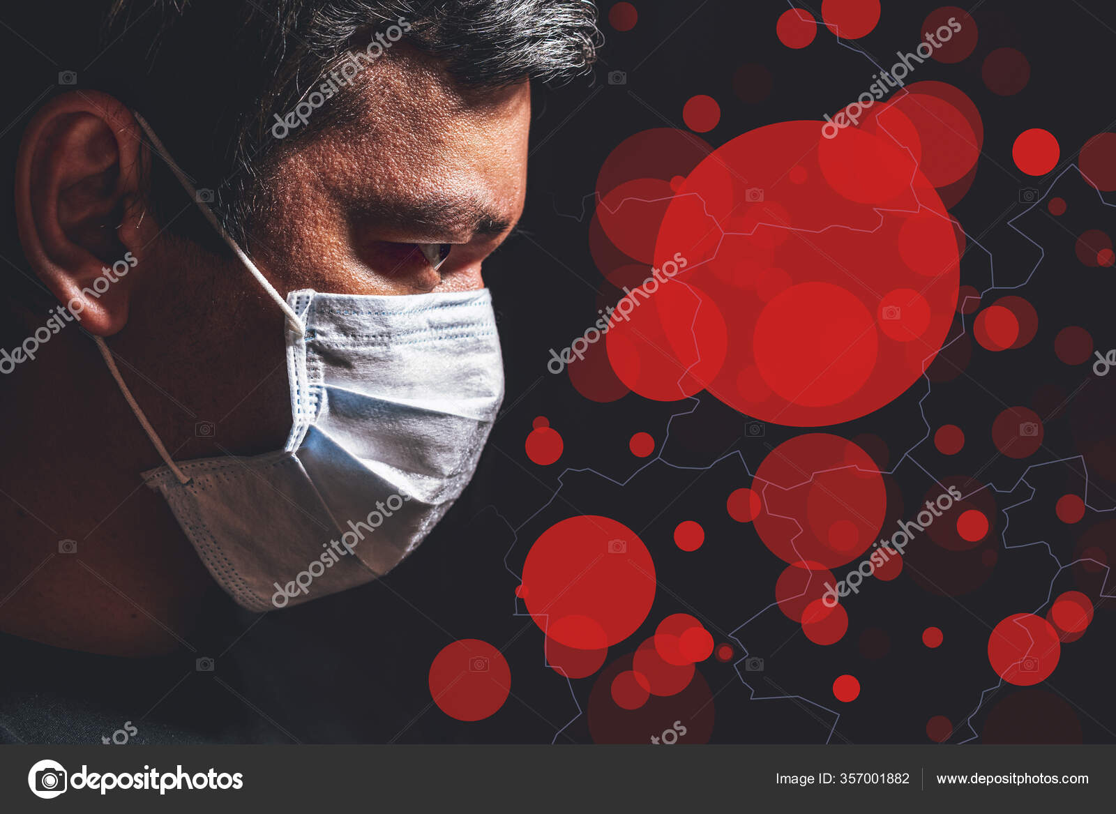 Profile of man in mask — Stock Photo © eranicle #357001882
