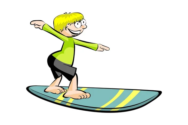 Cartoon surfer boy — Stock Vector © clairev #2148192