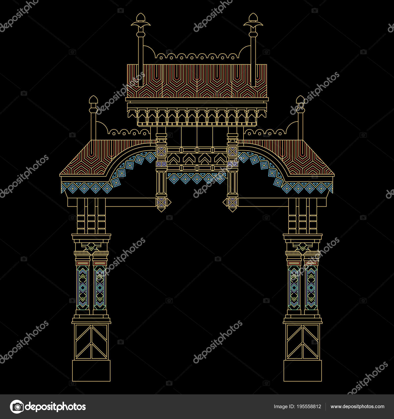 Vintage Arch Vector Stock Vector Image by ©polina21 #195558812