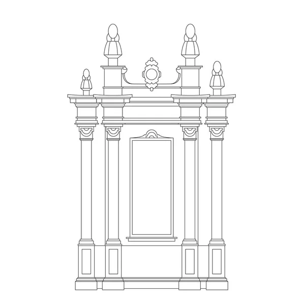 Architectural Building Baroque Style Arch Vector Stock Vector Image by ...