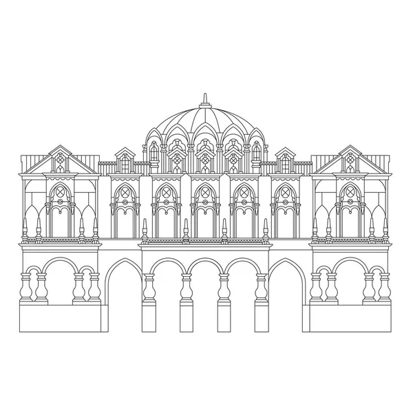 Architectural Building Baroque Style Arch Vector Stock Vector Image by ...