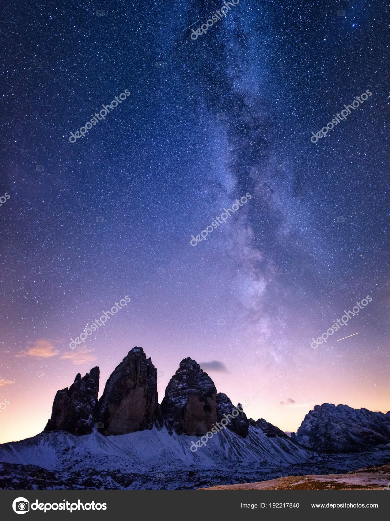 Mountains At Night Time
