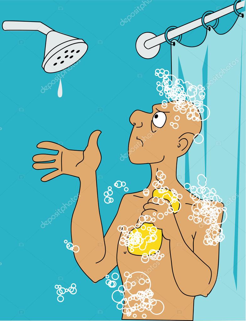 No water in the shower Stock Vector by ©Aleutie 125485524