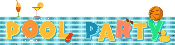 Pool party flyer imágenes de stock de arte vectorial | Depositphotos