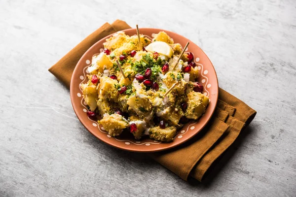 Aloo Chaat Alu Chat Popular Street Food Originating Indian Subcontinent ...