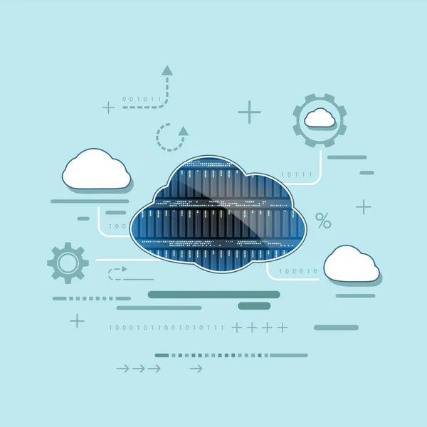 Cloud computing. Server for data storage and datacenter Stock Vector Image by ©vantuz #305338728