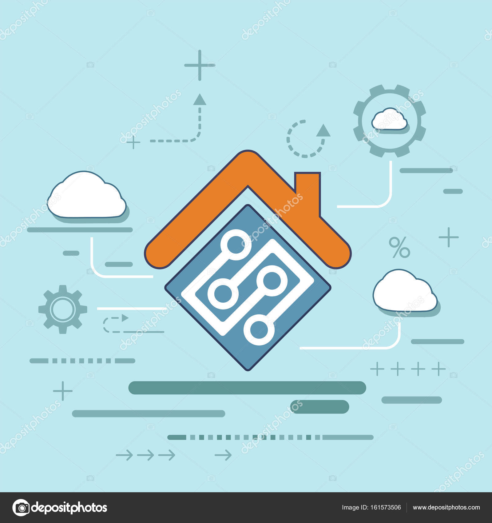 System with centralized control Stock Vector by ©vantuz 161573506