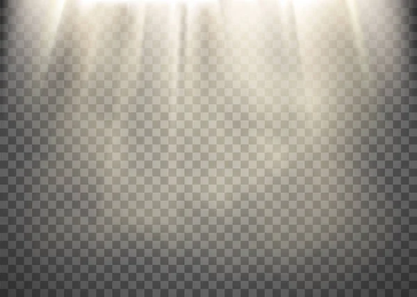 Sunlight on a transparent background. Light rays pattern. Stock vector ...