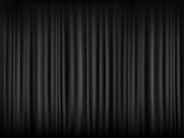 Texture of blank black curtain. Dark fabric pattern - Stock Image ...
