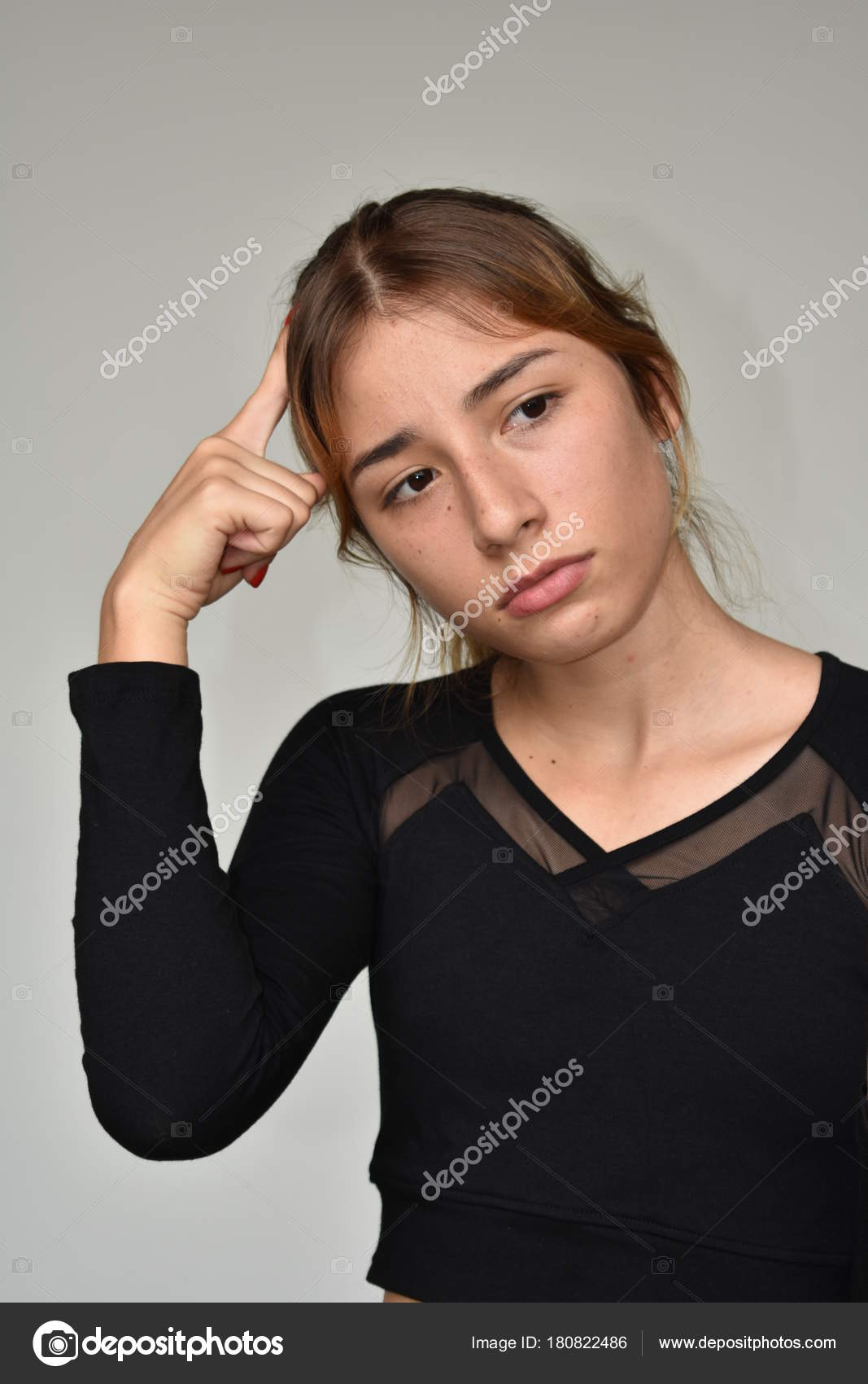 Cute Female Decision Making — Stock Photo © dtiberio #180822486