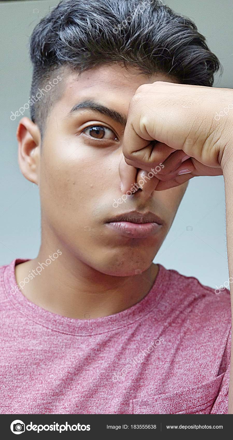 Good Looking Boy And Smell — Stock Photo © dtiberio #183555638