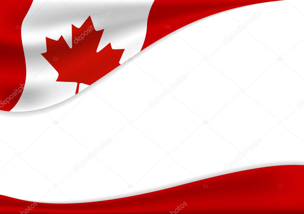 Banner Día de Canadá diseño de fondo de la bandera con ilustración de ...