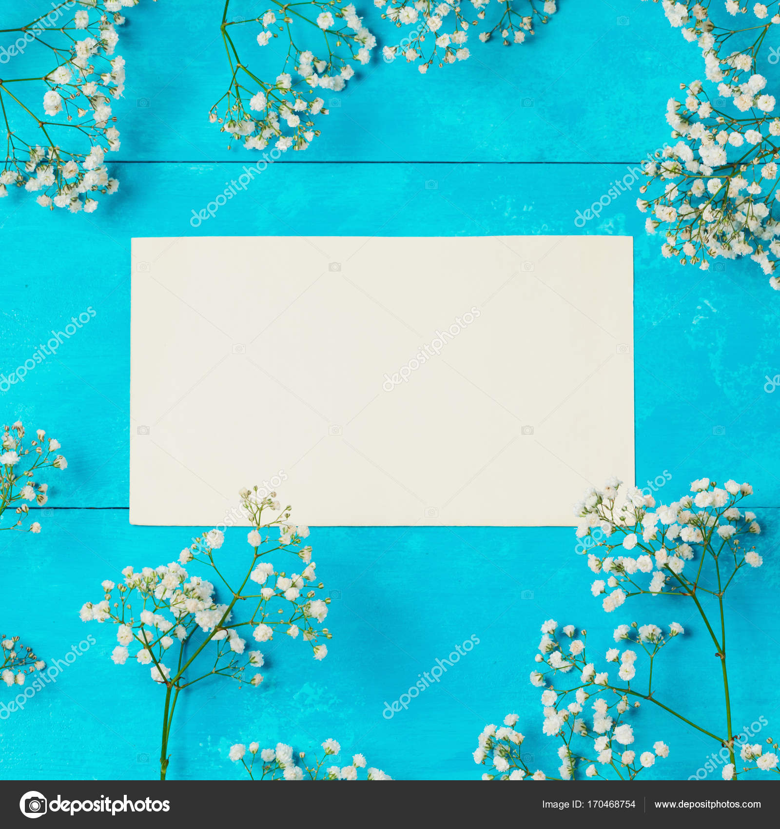 Floral background with paper note Stock Photo by ©maglara 170468754