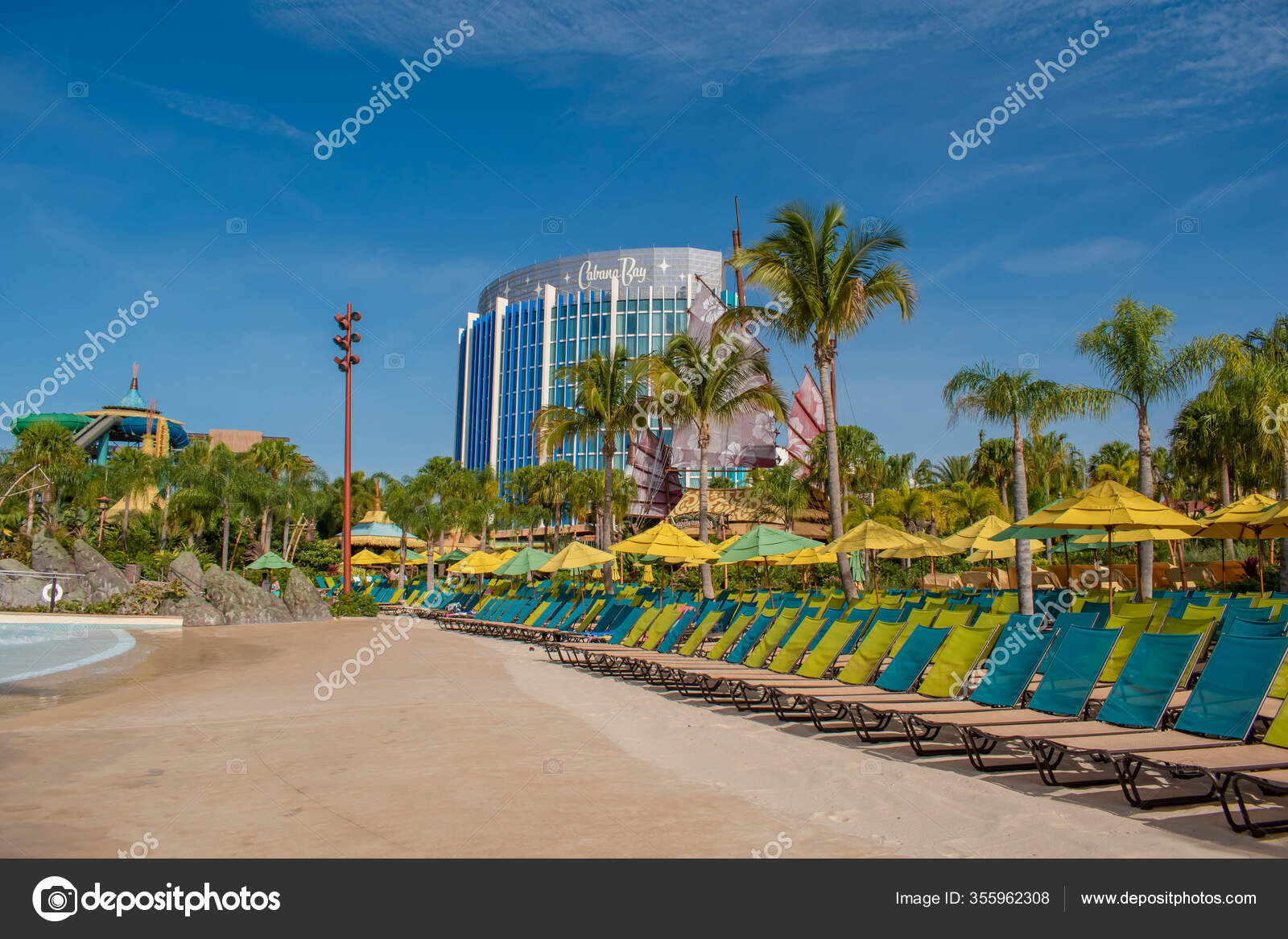 Orlando Florida March 2020 Colorful Beach Chairs Waturi Beach Volcano ...