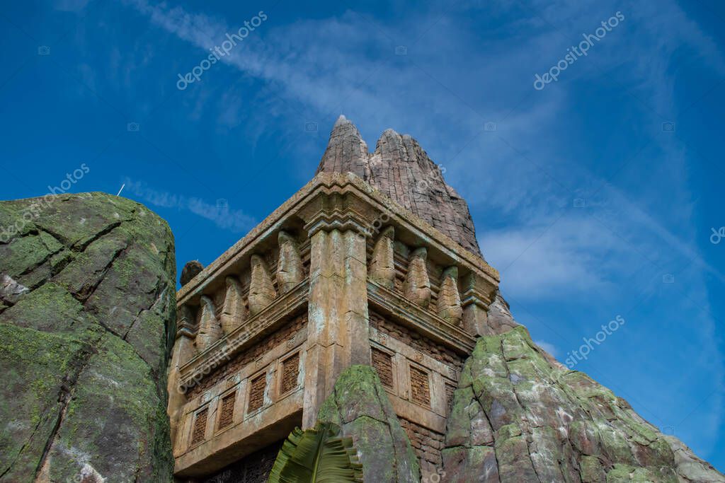 Orlando, Florida. 10 de marzo de 2020. Vista superior del volcán ...