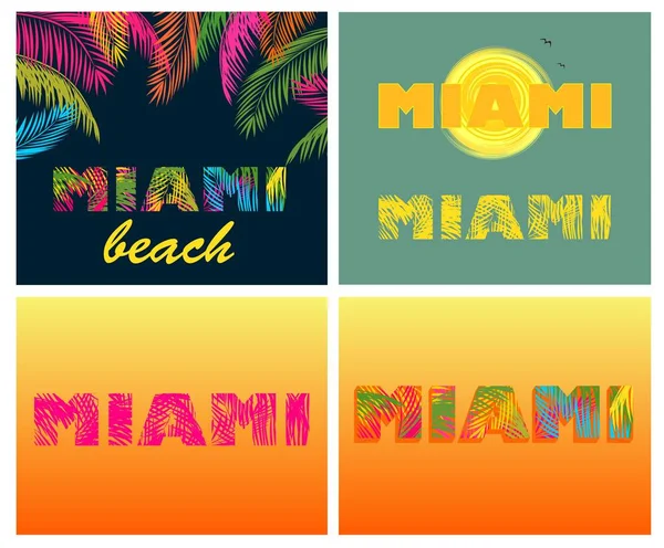 Lettering miami Vector Art Stock Images | Depositphotos