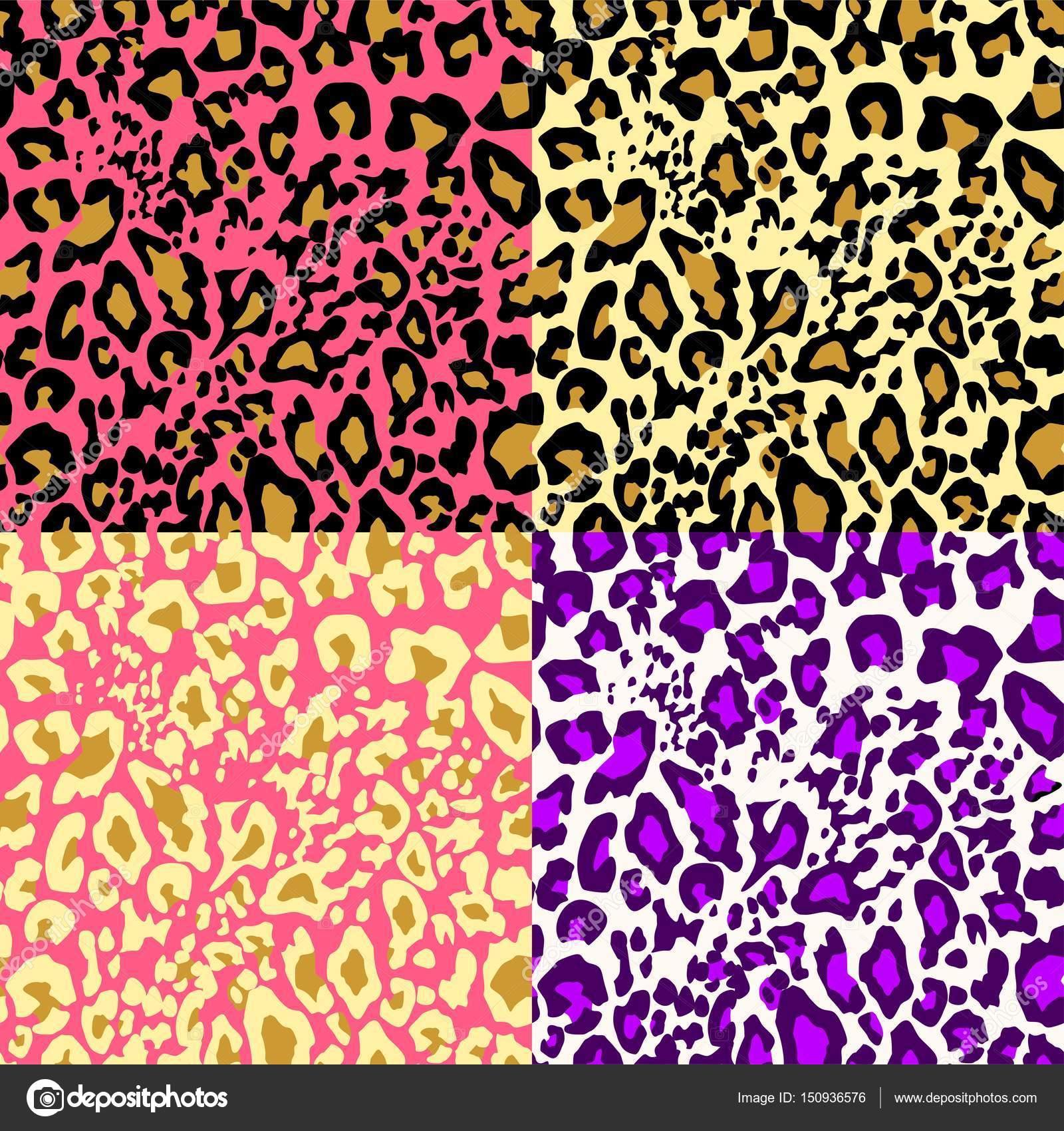 Fashion leopard color wallpapers variation Stock Vector Image by ...