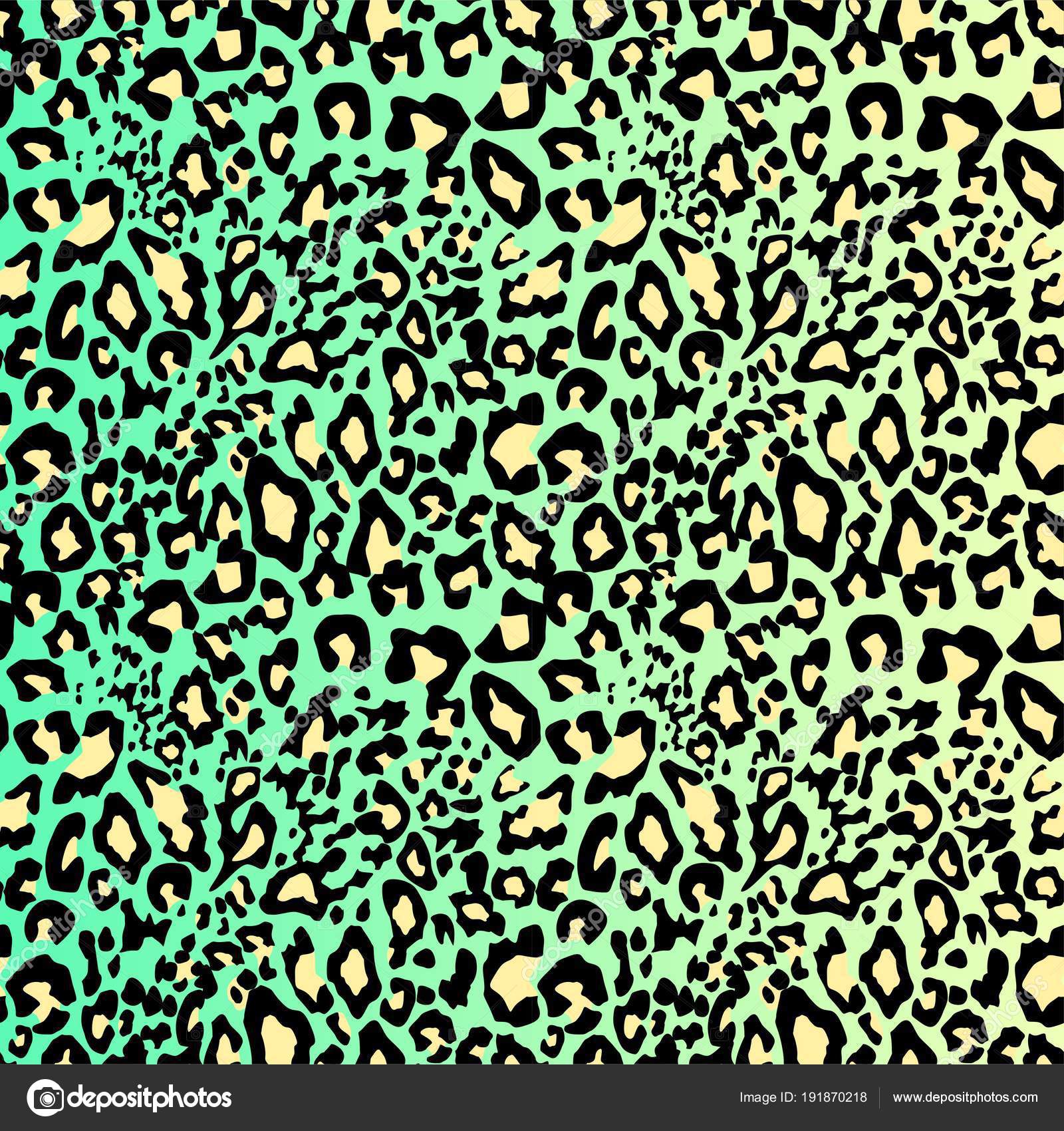 Green Leopard Print Vector
