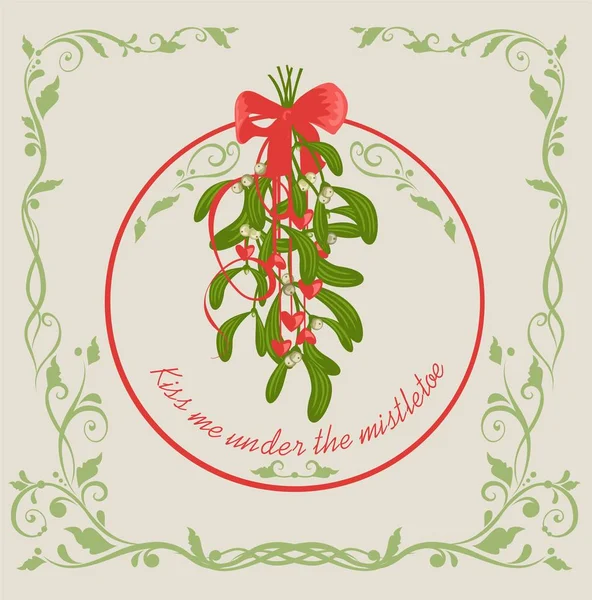 Vintage Christmas Mistletoe — Stock Vector © AlisaFoytik #34453825