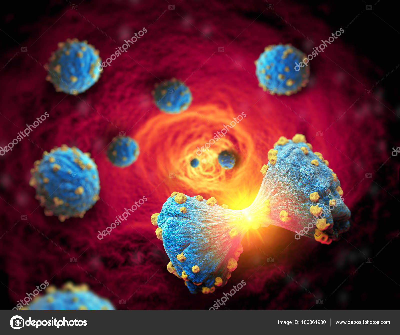 Cancer Cell Moment Divides Illustration — Stock Photo © Giovanni ...