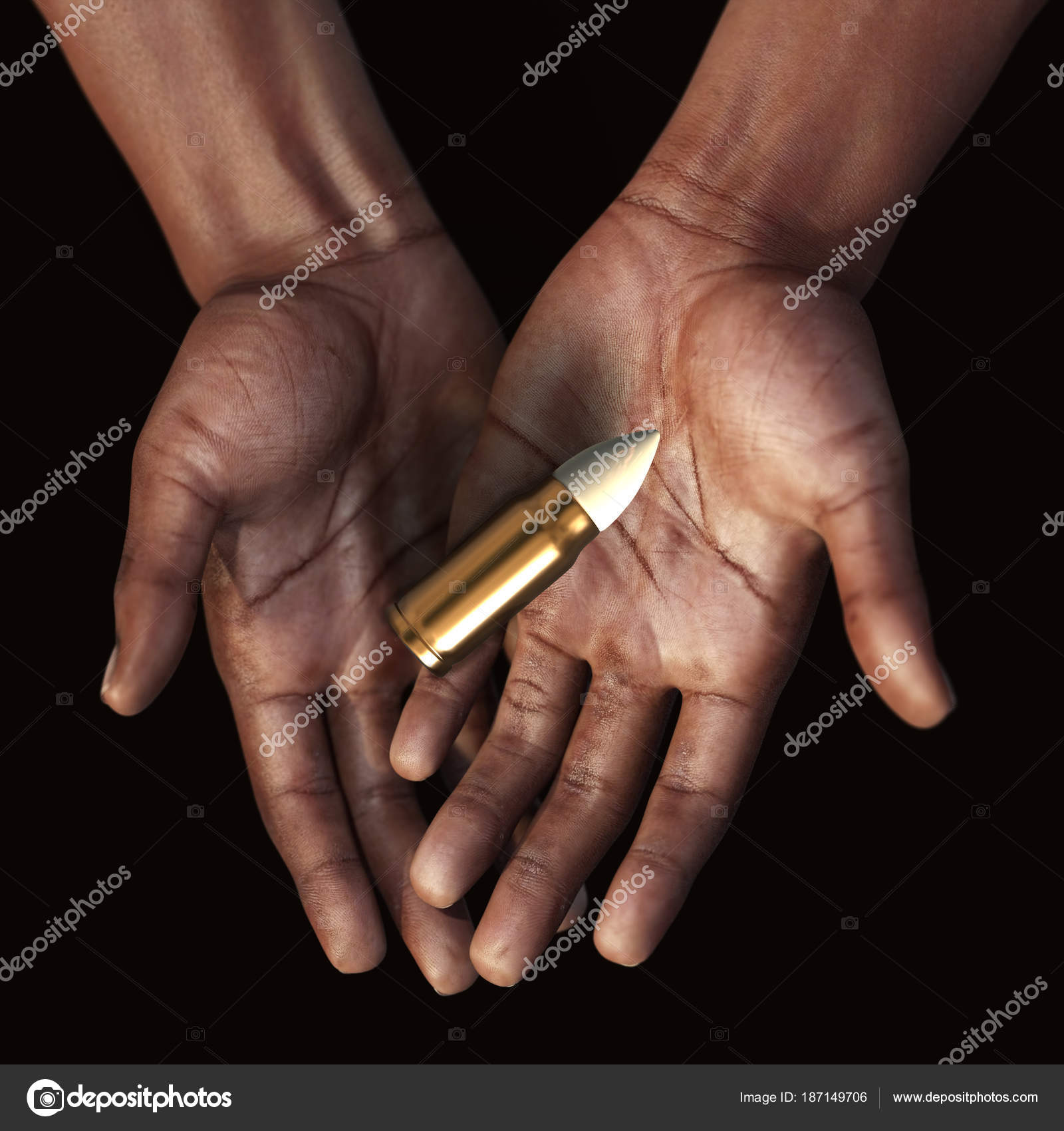 Hands Bloody Bullet — Stock Photo © Giovanni_Cancemi #187149706