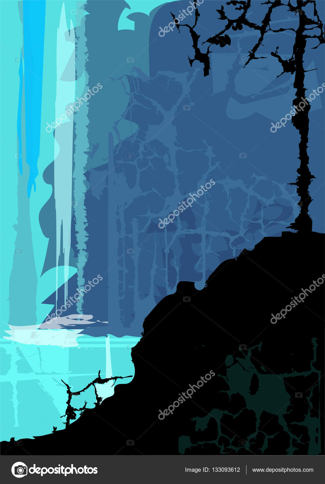Abstract Waterfall design Stock Vector Image by ©bilhagolan #133093612