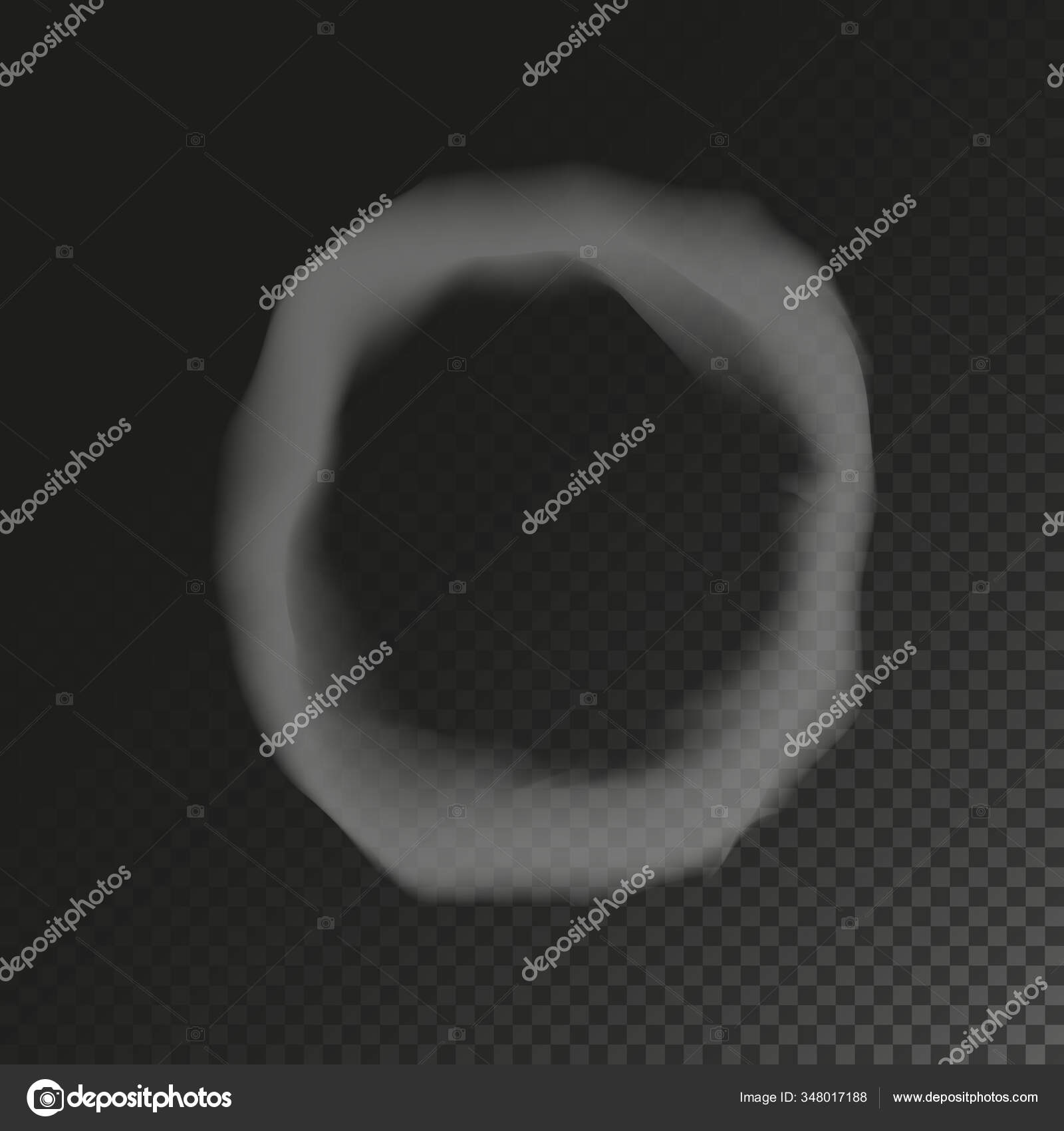 Círculo Humo Vectorial Aislado Sobre Fondo Oscuro Vector de stock ...