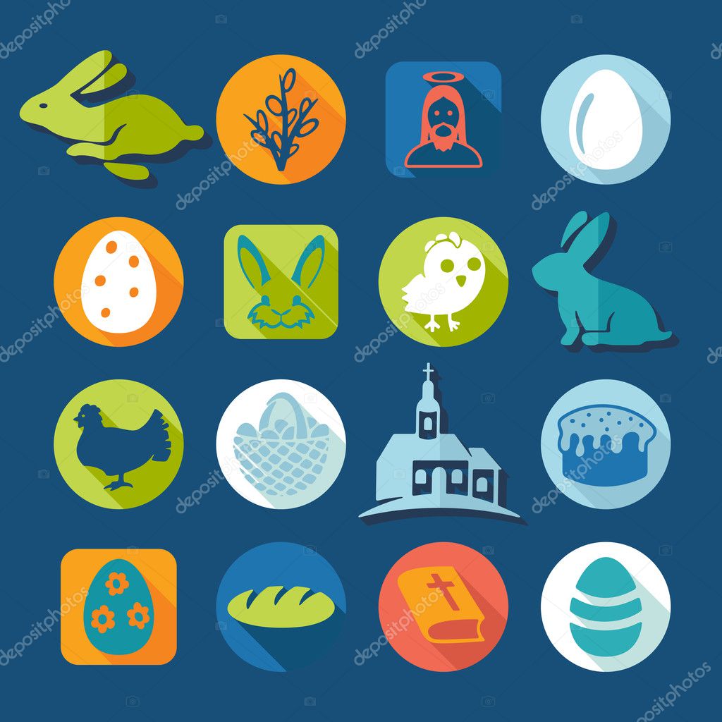 Set of easter icons Stock Vector Image by ©Palau83 #126423254