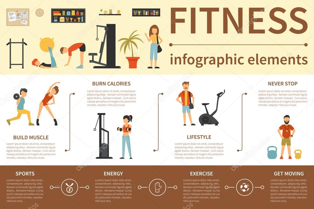Fitness infographic flat Stock Vector Image by ©Palau83 #126788072