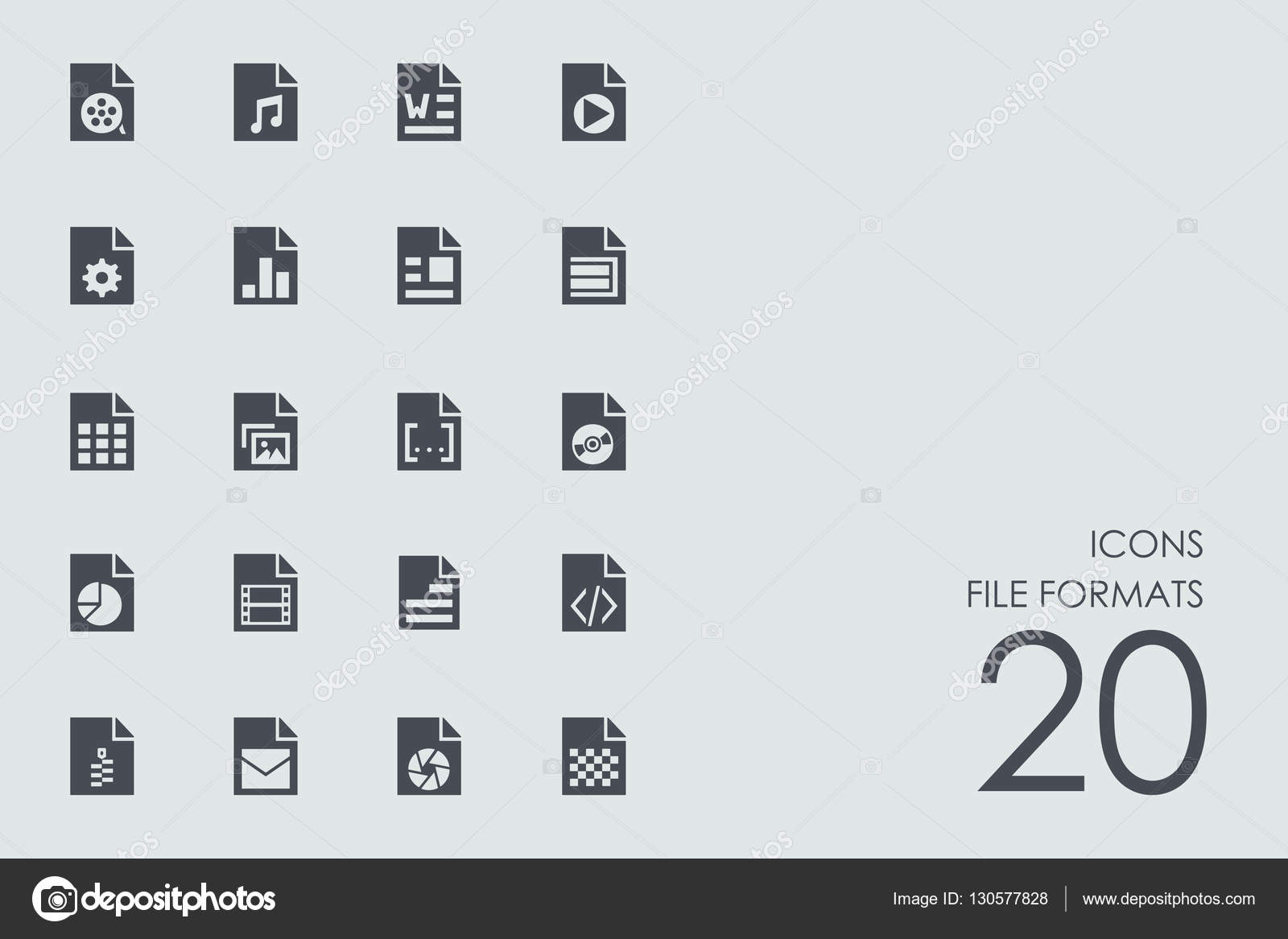 Set icons on grey background Stock Vector Image by ©Palau83 #130577828