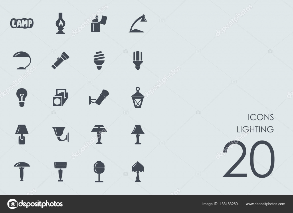 Conjunto de iconos de iluminación Stock Vector by ©Palau83 133183260