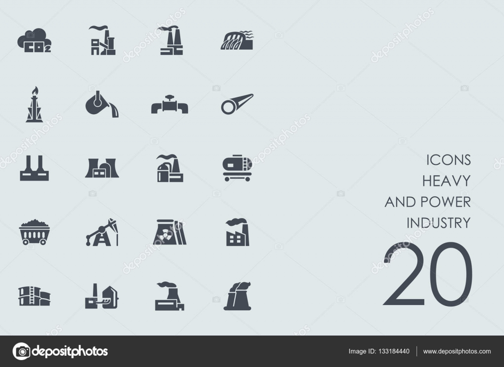 Set of heavy and power industry icons Stock Vector by ©Palau83 133184440