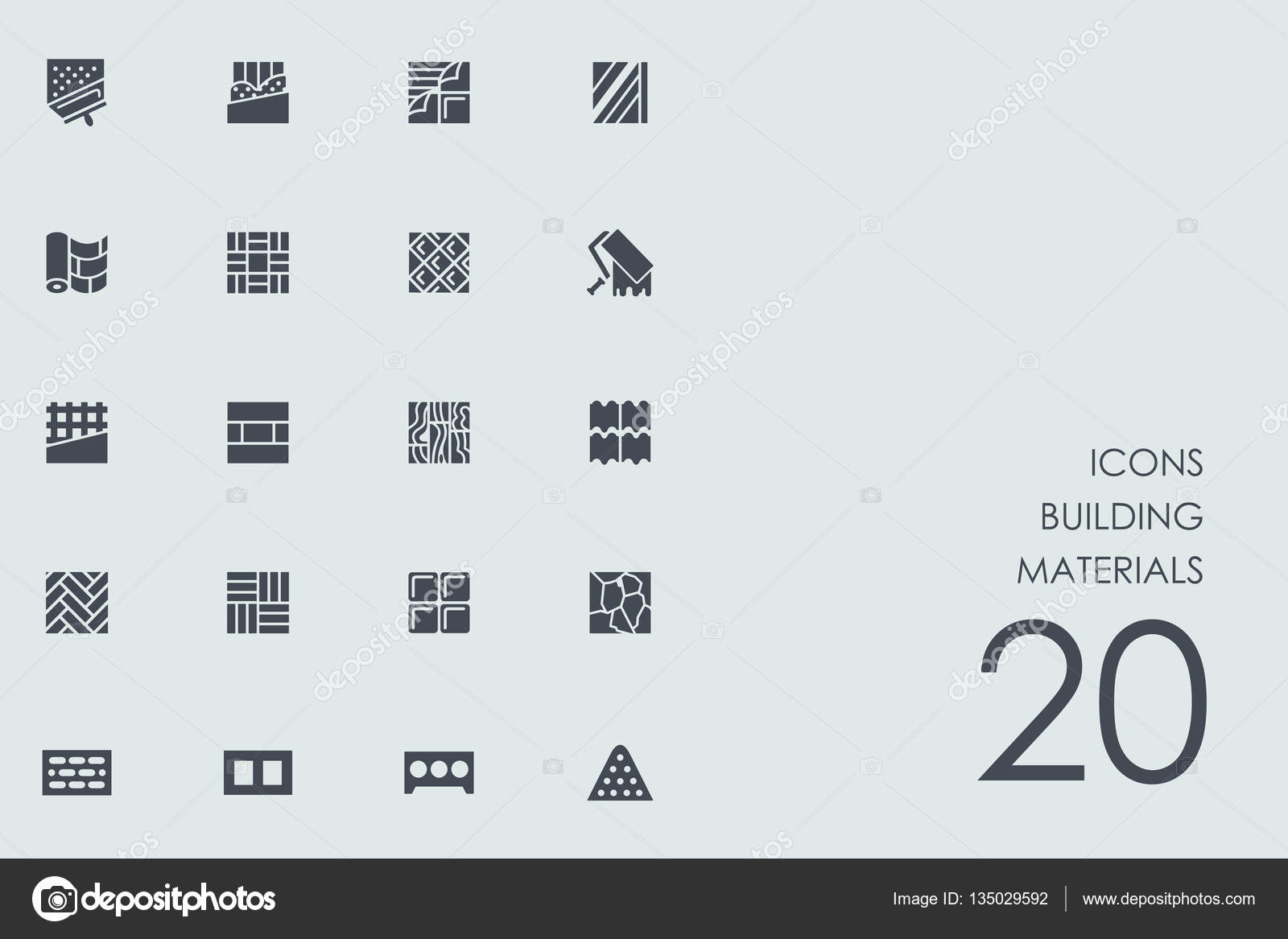 Set of building materials icons Stock Vector Image by ©Palau83 #135029592