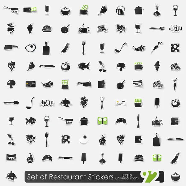 Set of restaurant stickers Stock Vector Image by ©Palau83 #71513979