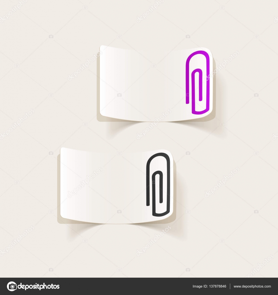 Realistic paper clips Stock Vector by ©Palau83 137878846