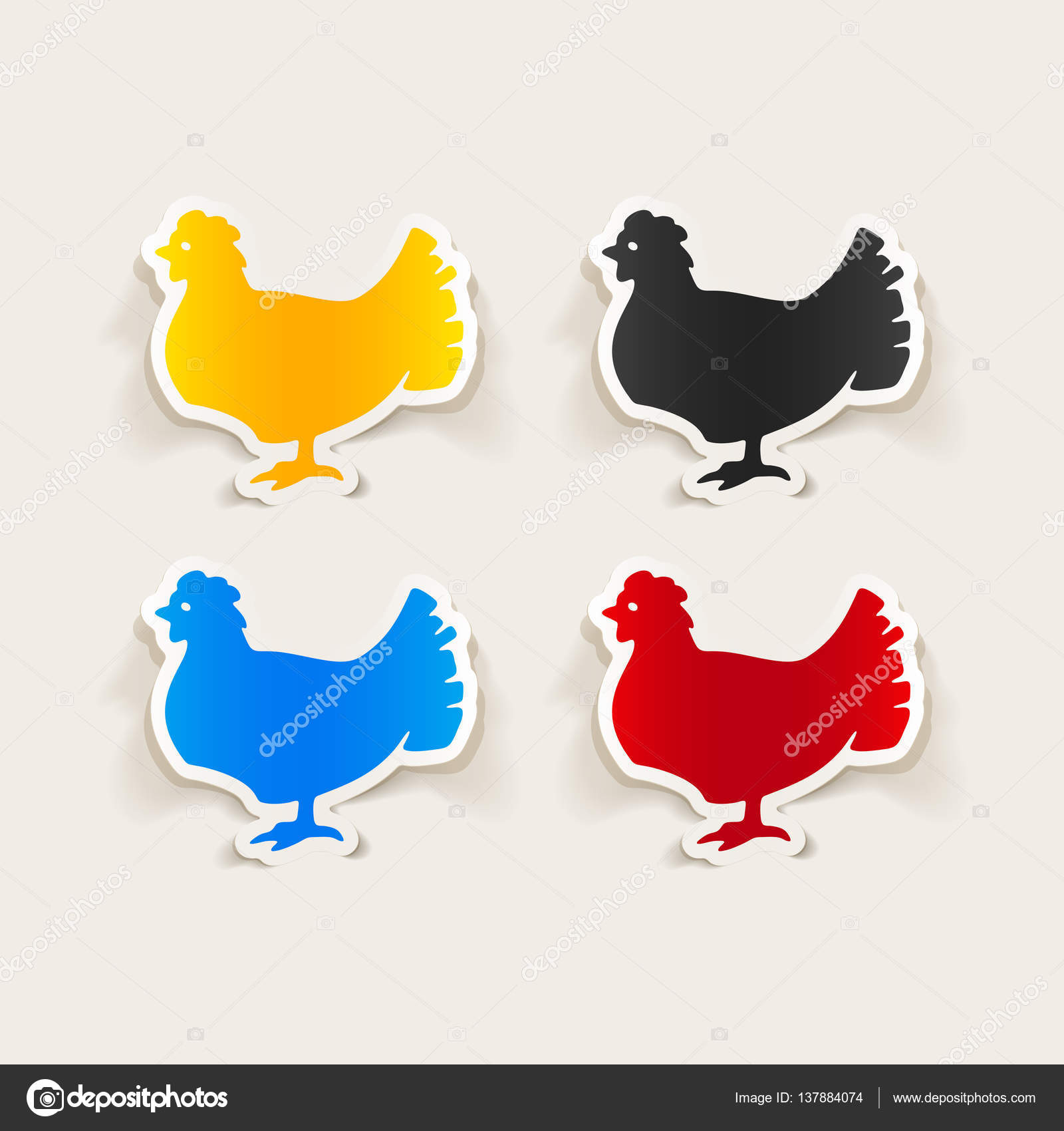 Realistic chicken elements Stock Vector by ©Palau83 137884074